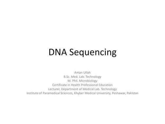 Sanger’s Method of Sequencing (1).pptx