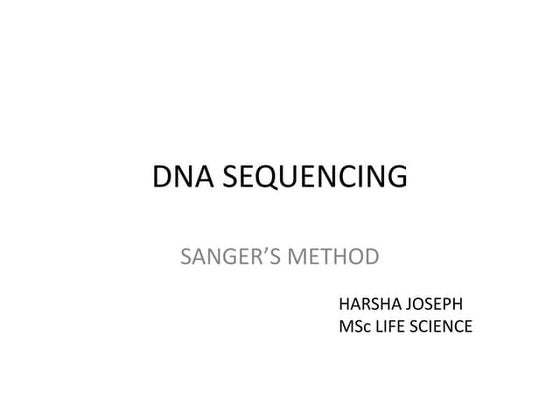 NEXT GENERATION SEQUENCING | PPT