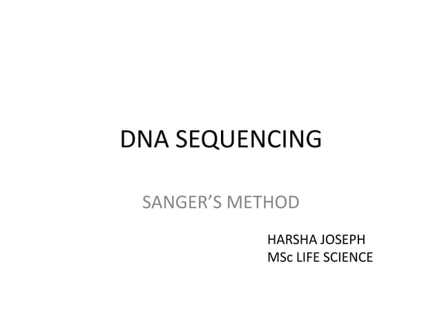 Maxam-Gilbert method of DNA sequencing | PPT