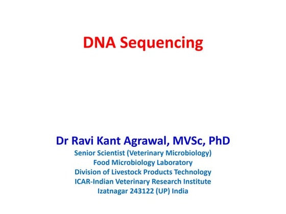Maxam Gilbert Sequencing Method Ppt