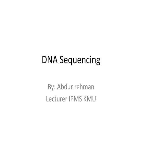 the general laboratory technique for determining the exact sequence of ...