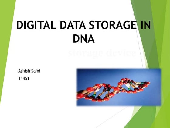 Data Storage in DNA Documentation | PDF
