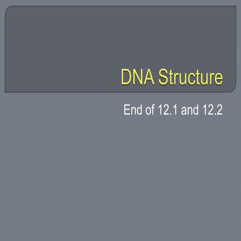 Dna structure 12.1 and 12.2 students | PPTX