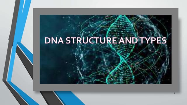 DNA structure and types | PPTX