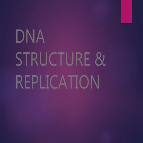 Dna structure & replication | PPTX