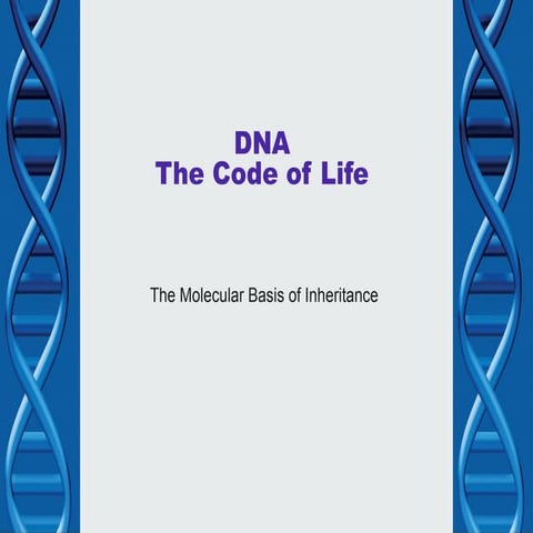 DNA the code of life. Deoxy Ribo Nucleic Acid | PPT
