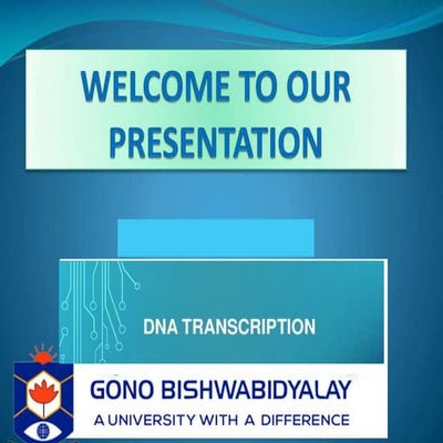 Dna transcription by moun | PPT