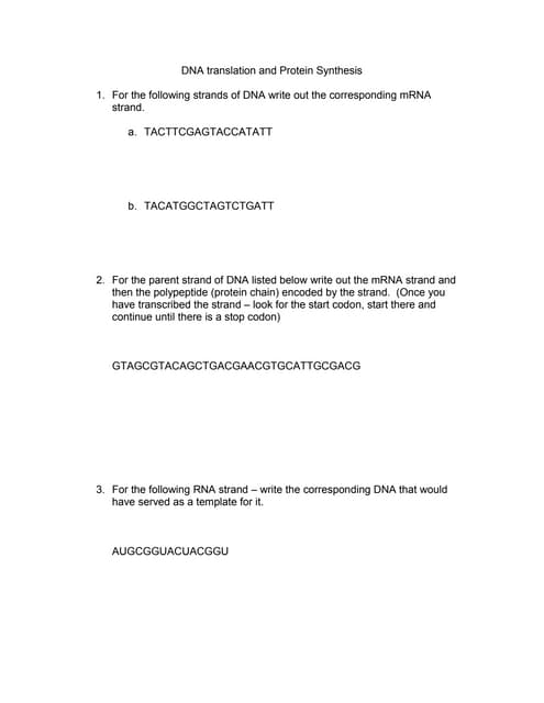 An exercise in the use of the genetic code | PDF