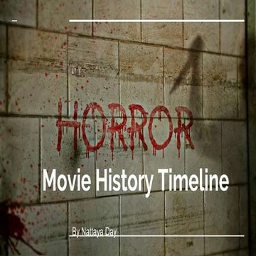 Horror movie history timeline | PPTX