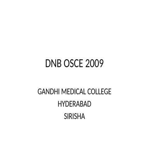 DNB practical Examination sure shot OSCE | PPTX
