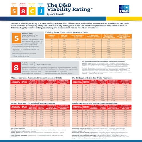 D&B Viability Rating Quick Guide | PDF