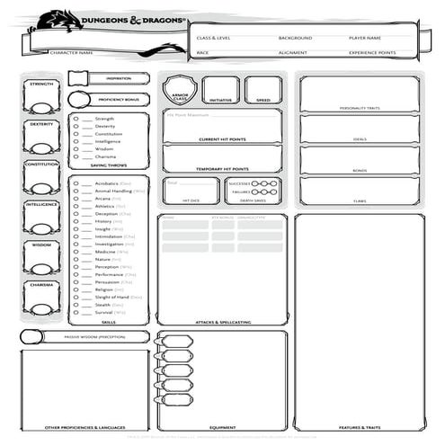 DnD-5e-Character-Sheet paladin sheet guide | PDF