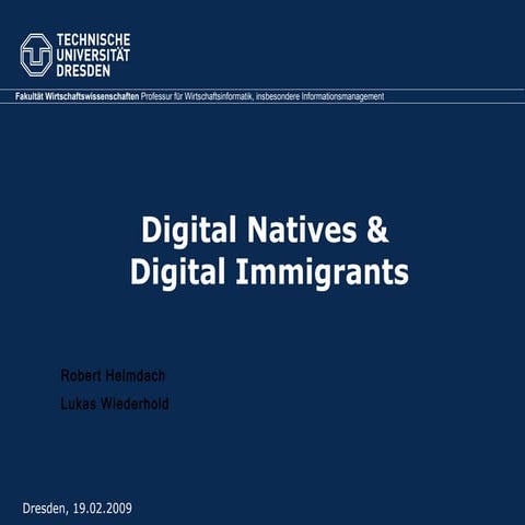 Digital Natives, Digital Immigrants | PPT