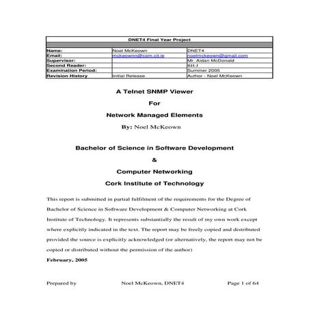 BSc Software Development - Final Year Project | PDF