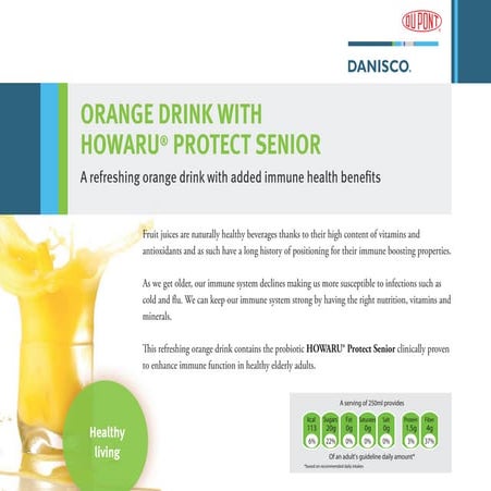 ORANGE DRINK WITH HOWARU® PROTECT SENIOR | PDF