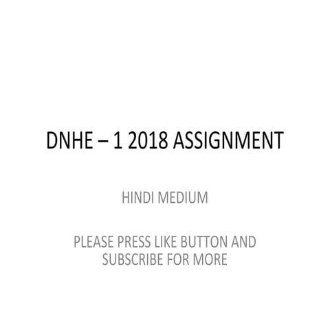 Dnhe1 2018-19 | PPT