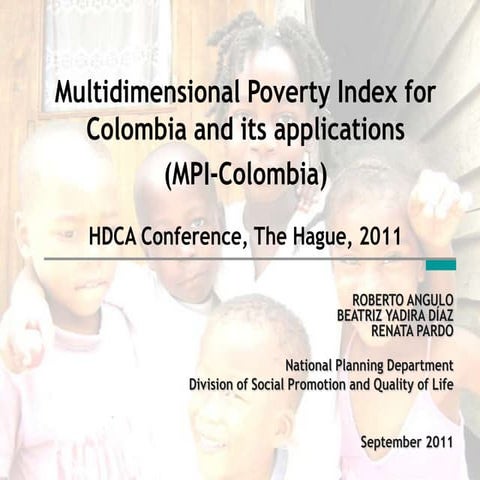 DNP Multidimensional Poverty Index for Colombia | PPTX