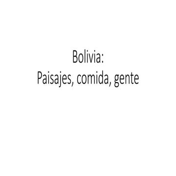 Bolivia presentation (espanol) | PPTX