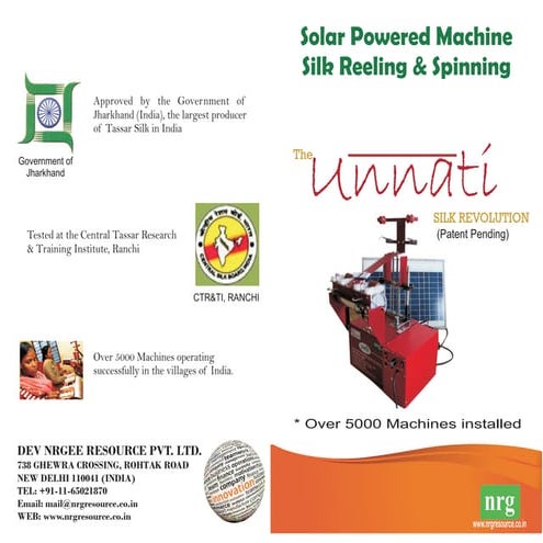 Dnrg unnati silk reelin n spinning machine | PDF