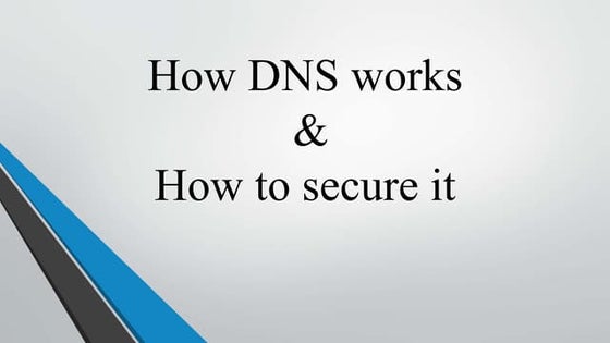 Dns presentation | PPTX