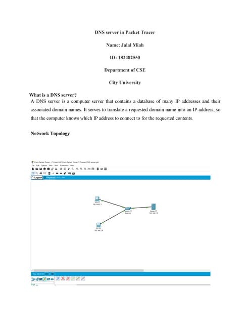 DNS server packet tracer | PDF DNS server packet tracer | PDF