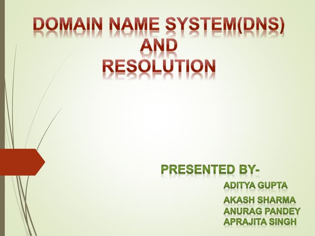 Domain name system presentation | PPTX