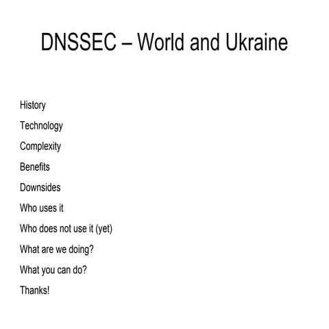 DNSSEC in the World and Ukraine | ODP | Computing | Technology & Computing