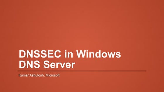 DNSSEC in Windows DNS Server | PDF | Computer Networking | Computing