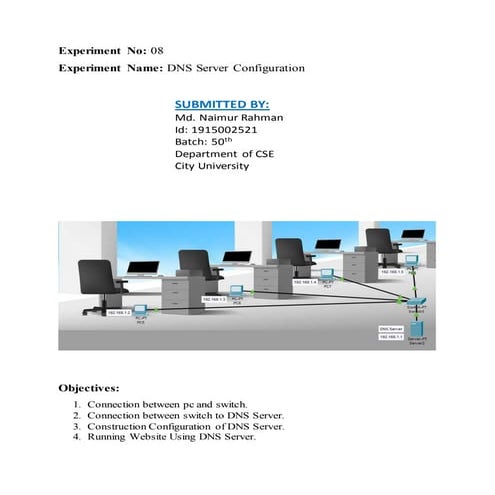 DNS Server Configuration in Cisco Packet Tracer | DOCX
