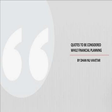 Financial planning quotes | PPTX