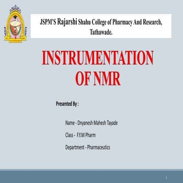 Instruments of NMR | PPTX
