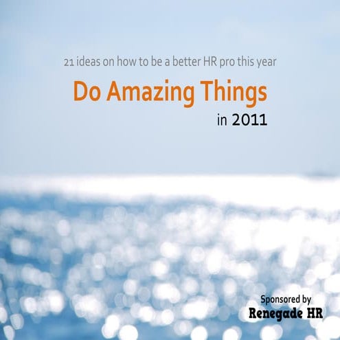 Do Amazing Things in 2011 | PPT