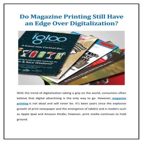PRINT MEDIA vs DIGITAL MEDIA | PPTX