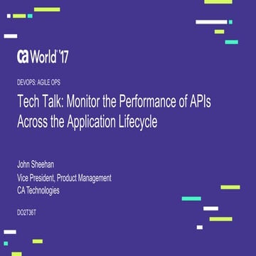 Tech Talk: Monitor the Performance of APIs Across the Application ...