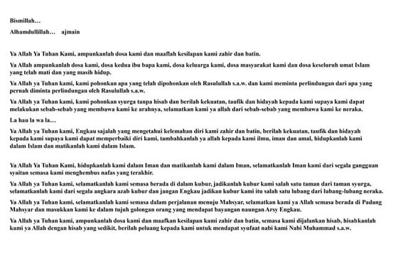 Doa Pembukaan Kegiatan | RTF