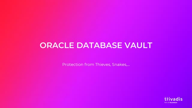 Doag Oracle Database Vault Ppt