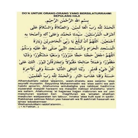 Doa haji | DOCX