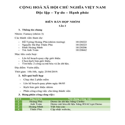 Project plan-nmcntt | DOCX