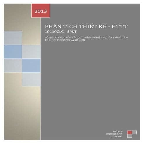 Báo cáo PTTK-HTTT Lần 1 | PDF