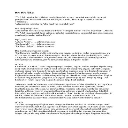 Doa pilihan | PDF