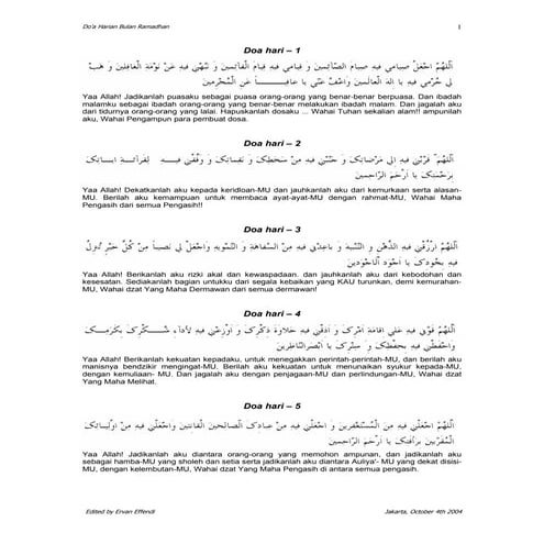 Doa ramadhan | PDF