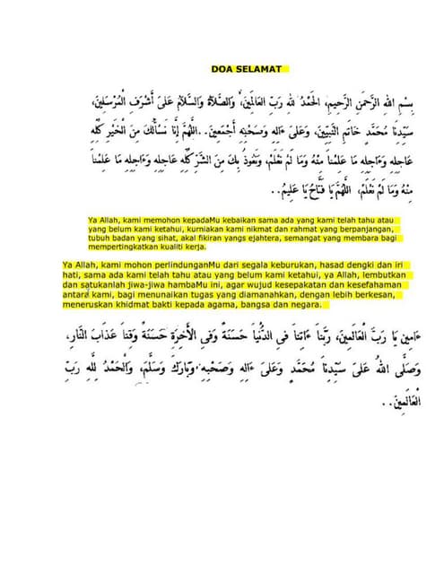 Doa selamat ii | PDF