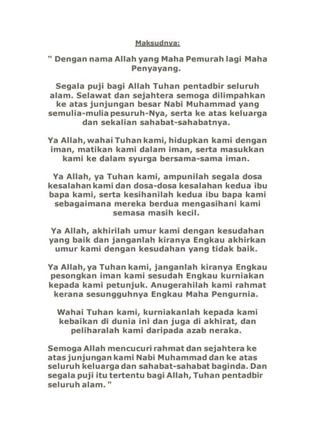 Doa selepas solat | PDF