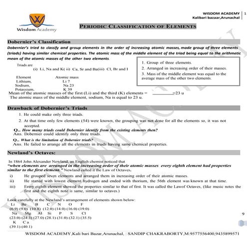 Classification of elements and periodicity in properties class 11th ...