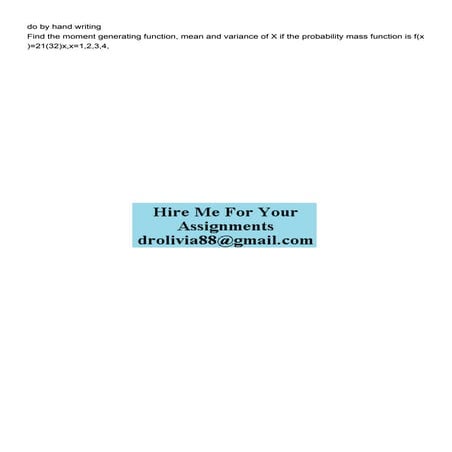 do by hand writing Find the moment generating function me.pdf