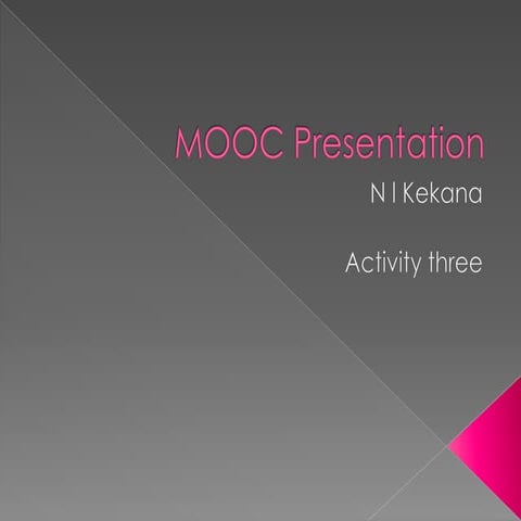MOOC presentation | PPT