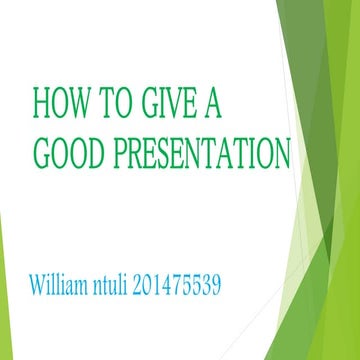 Good presentation | PPT