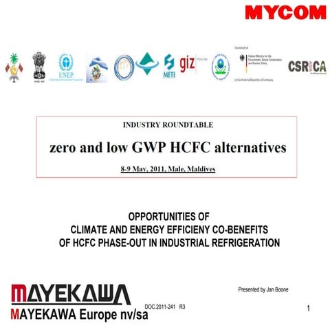 Zero and Low GWP HFCF Alternatives | PPT