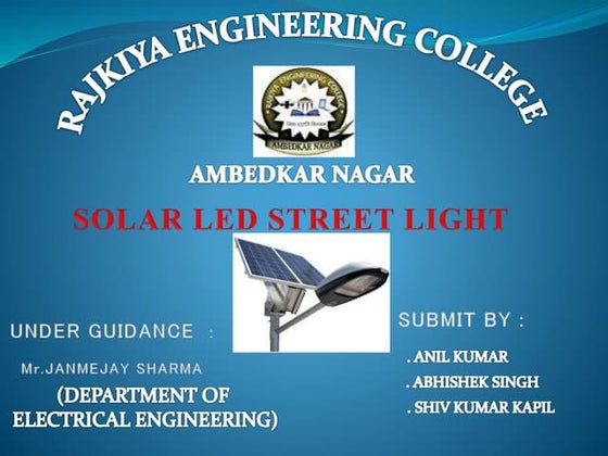 Automatic solar street light sysytem | PPTX | Technology & Computing