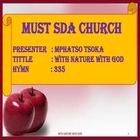SDA sermon presentation about SDA church | PPTX
